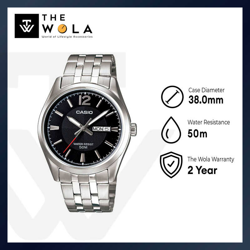 Casio MTP-1335D-1AVDF Men’s Analog Watch with Silver Stainless Steel ...