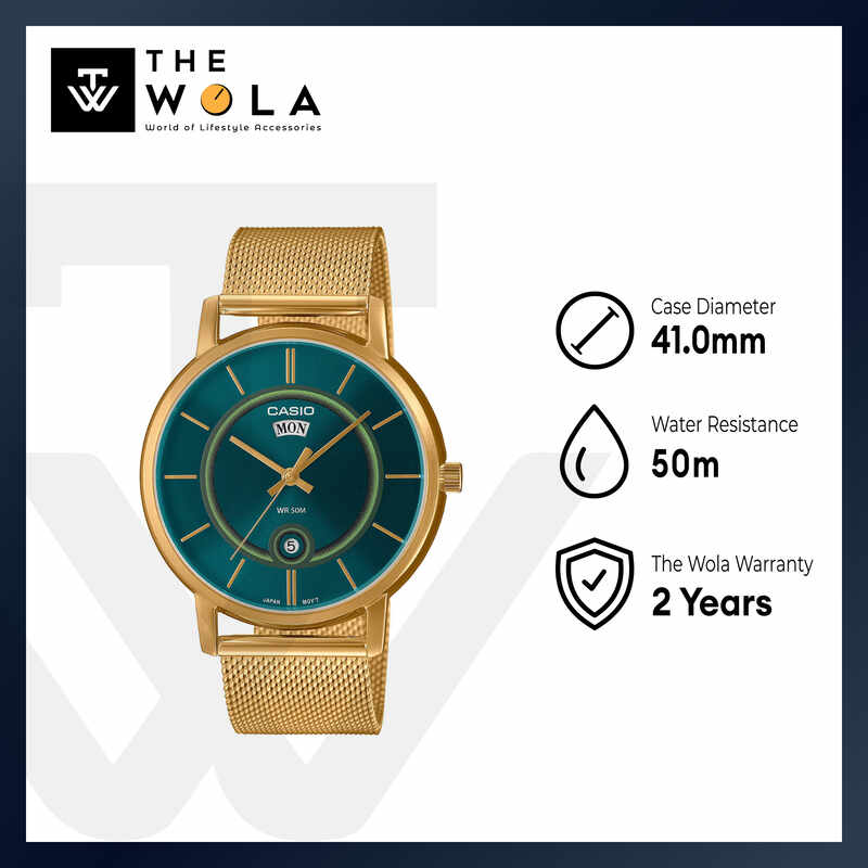 Casio Men's Analog MTP-B120MG-3AVDF Gold Stainless Steel Strap Watch ...