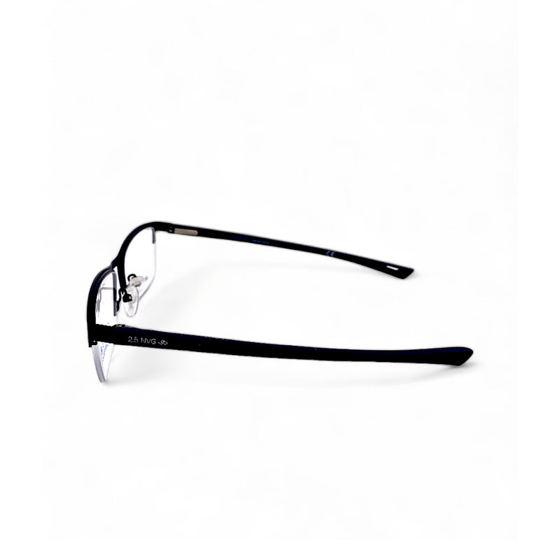 2.5 NVG by Essilor OPH Men's Rectangle Frame Black Metal Optical Frame ...