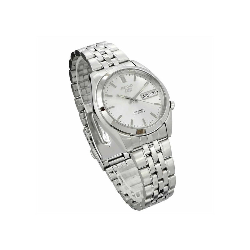 Seiko 5 Men's Automatic Watch SNK355K1 Silver Stainless Steel Strap ...